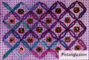 Detached Chain Stitch - Pintangle - Stitch Dictionary