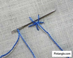How to work Whipped Wheel Stitch - Pintangle