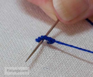 Bullion Knot Stitch - Pintangle Hand embroidery stitches