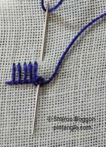 Buttonhole Picot — 2 Versions - Pintangle Stitch Dictionary