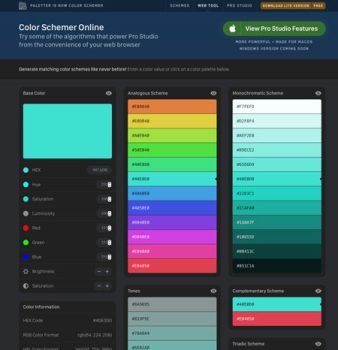 Find fresh colour combinations with a Colour palette generator - Pintangle
